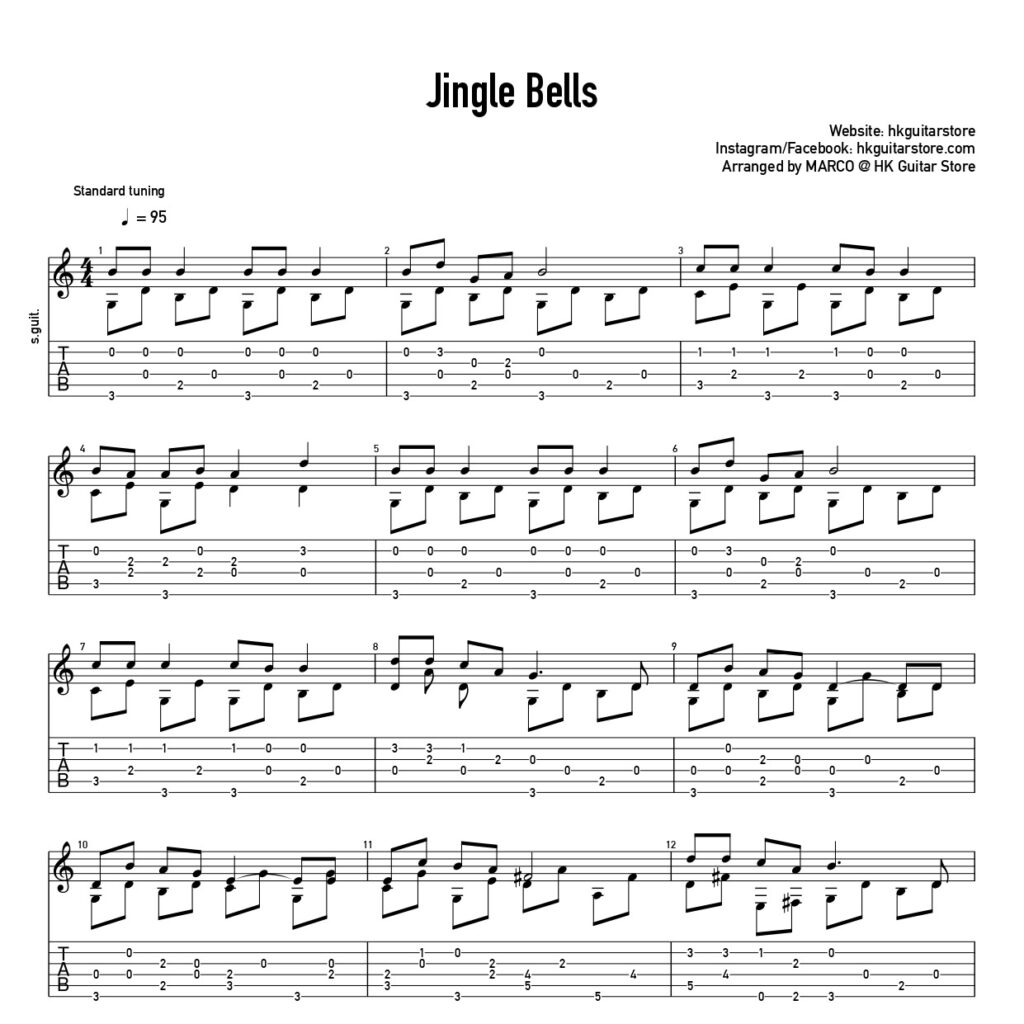 Jingle Bells - Christmas Song - hkguitarstore.com